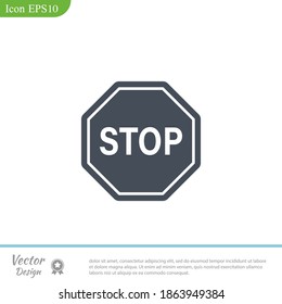 Stop Sign Icon Stock Vector (Royalty Free) 198192623