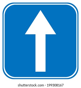 Road Sign Straight On White Background Stock Vector (Royalty Free ...