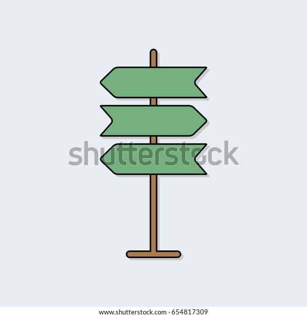 Road Sign Street Sign Park Sign Stock Vector (Royalty Free) 654817309 ...
