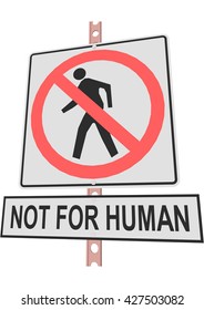 Road Sign Sign Text Not People Stock Vector (Royalty Free) 427503112