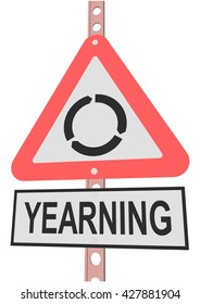 Road Sign Sign Text Yearning Stock Vector (Royalty Free) 427881904 ...