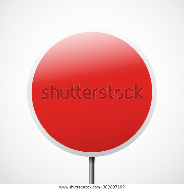 Road Sign Vector Round Prohibition Warning Stock Vector (Royalty Free ...