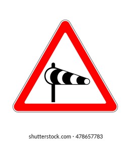 Warning Signs Crosswind Stock Vector (Royalty Free) 382766053 ...