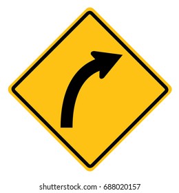 Yellow Curve Sign Stock Vector (Royalty Free) 141396586