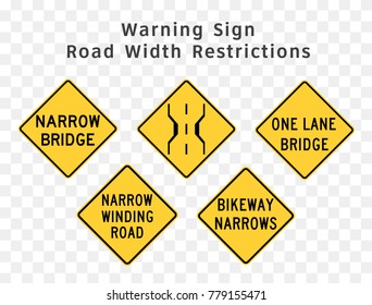 Road Sign Warning Road Width Restrictions 스톡 벡터(로열티 프리) 779155471 ...