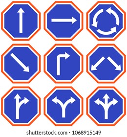 Road Signs Arrows Set Stock Vector (Royalty Free) 1068915149 | Shutterstock