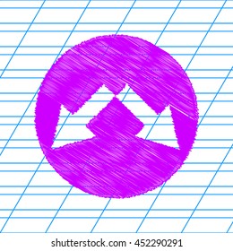 Road Signs Illustration Violet Scribble Icon Stock Vector (Royalty Free ...