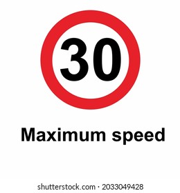Road Signs Maximum Speed 30 Stock Vector (Royalty Free) 2033049428 ...