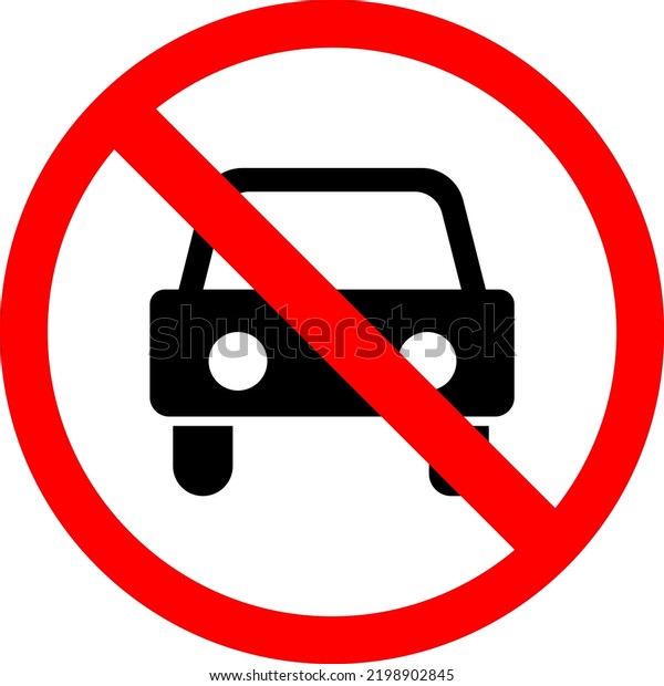 Road Signs Passage Vehicles Prohibited Round Stock Vector (Royalty Free ...