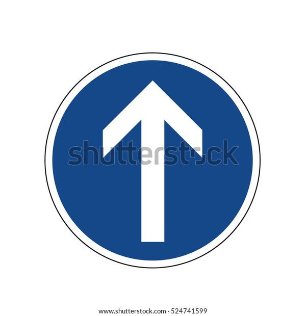 Road Signs Proceed Straight Stock Vector (Royalty Free) 524741599 ...