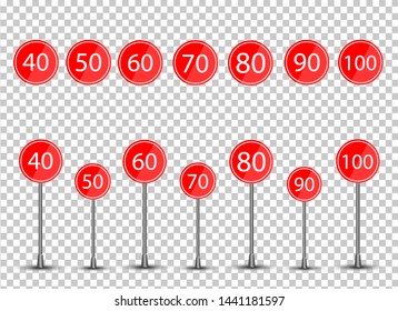 Road Signs Set Vector Illustration Symbols Stock Vector (Royalty Free ...