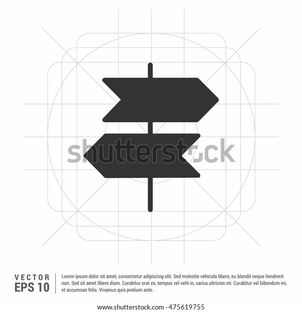 Road Signs Straight Icon Stock Vector (Royalty Free) 475619755 ...