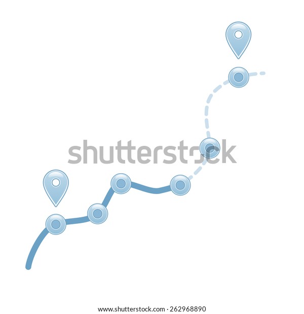 Road Somewhere Map Isolated On White Stock Vector (Royalty Free ...
