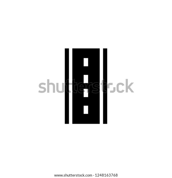 Road Straight Line Top View Stock Vector (Royalty Free) 1248163768 ...