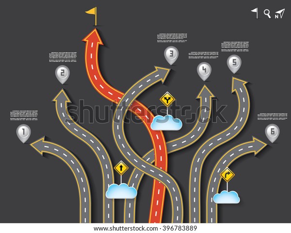 Road Street Design Arrow Icon Set Stock Vector (Royalty Free) 396783889 ...