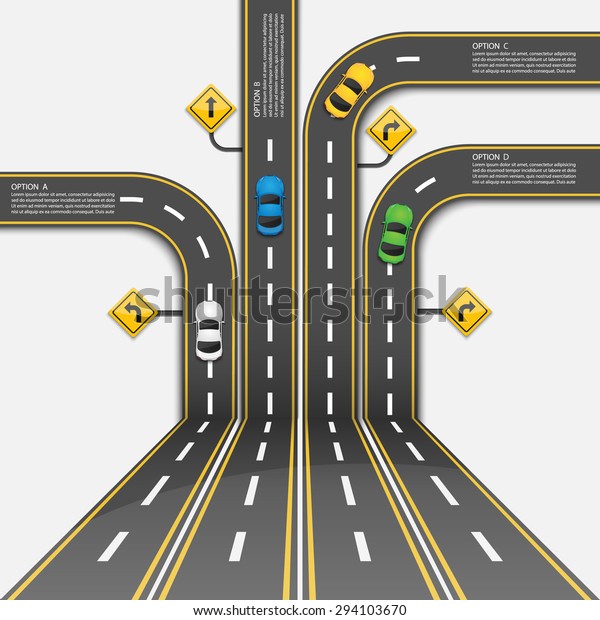 Road Street Infographic Design Templatevector Stock Vector (Royalty ...