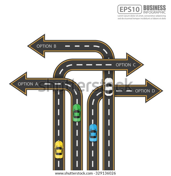 Road Street Infographic Design Templatevector Illustration Stock Vector ...