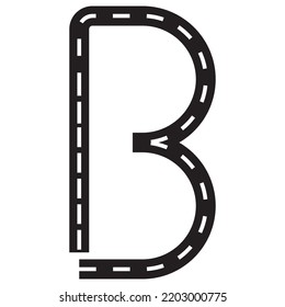Road Theme Alphabet Letters Font Road Stock Vector (Royalty Free ...