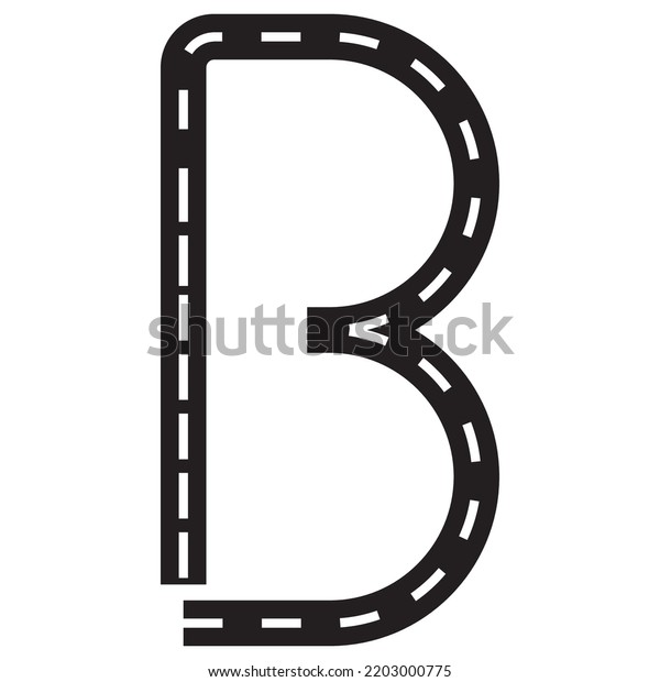 Road Theme Alphabet Letters Font Road Stock Vector (Royalty Free ...