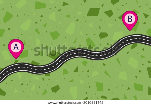 Road Top View Curved Winding Path 库存矢量图（免版税）2010881642 | Shutterstock