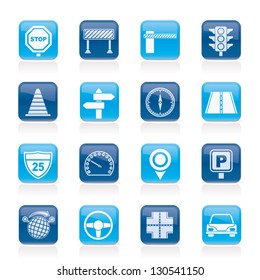 Road Traffic Icons Vector Icon Set Stock Vector (Royalty Free ...