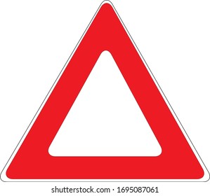 Road Triangle Sign Danger Warning Attention Stock Vector (Royalty Free ...