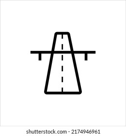 Roadblock Icon Isolated On White Background Stock Vector (Royalty Free ...