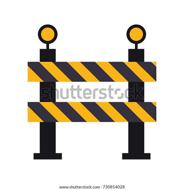 Roadblock Road Sign Icon Image Stock Vector (Royalty Free) 730854028 ...