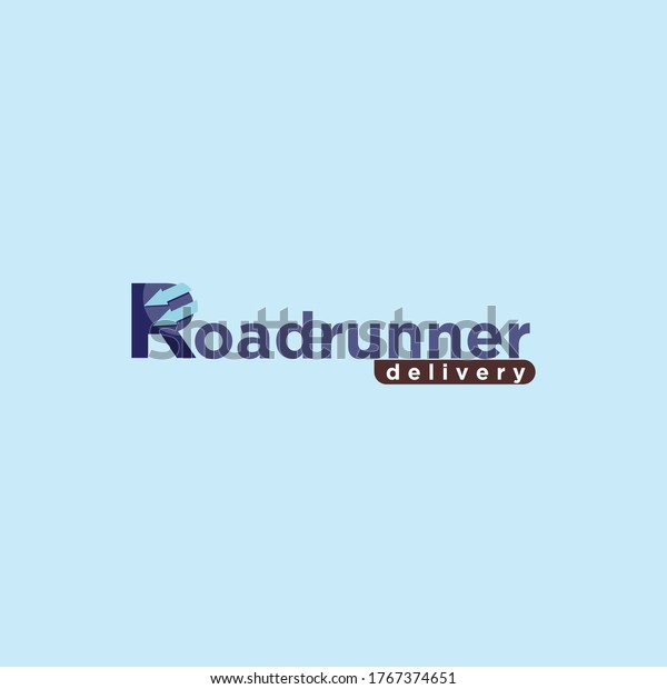 Roadrunner Delivery Logo Lettering R Symbol Stock Vector (Royalty Free ...