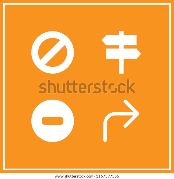 Roadsign Icon This Set No Entry Stock Vector (Royalty Free) 1167397555