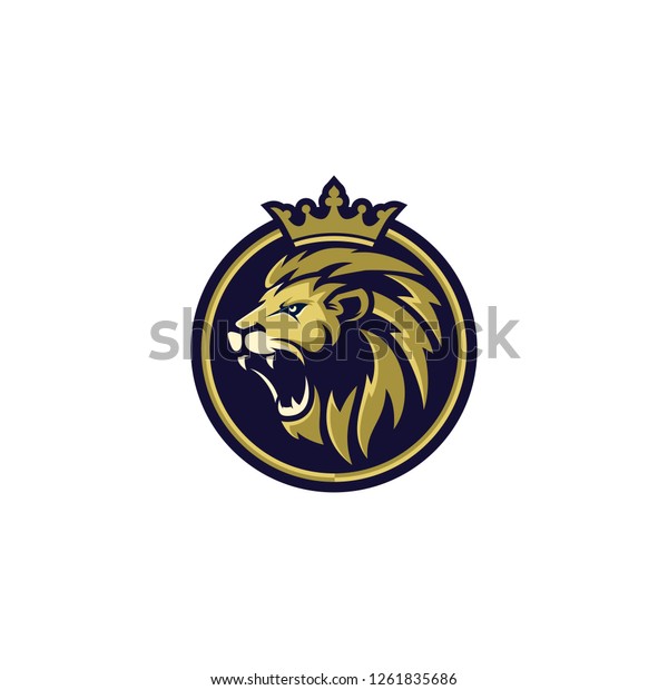 Roaring Lion Logo Template Stock Vector (Royalty Free) 1261835686 ...