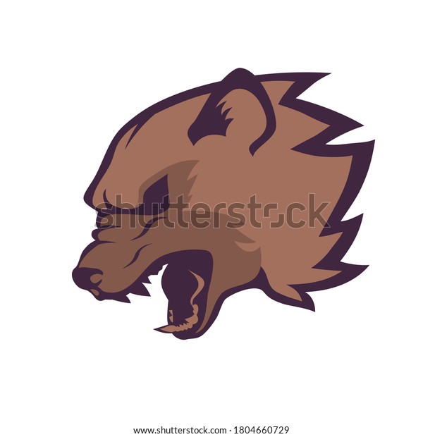 Roaring Wolverine Head Emblem On White Stock Vector (Royalty Free ...