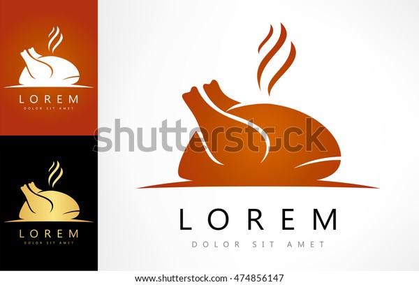Roast Chicken Sign Icon Hen Bird Stock Vector (Royalty Free) 474856147 ...