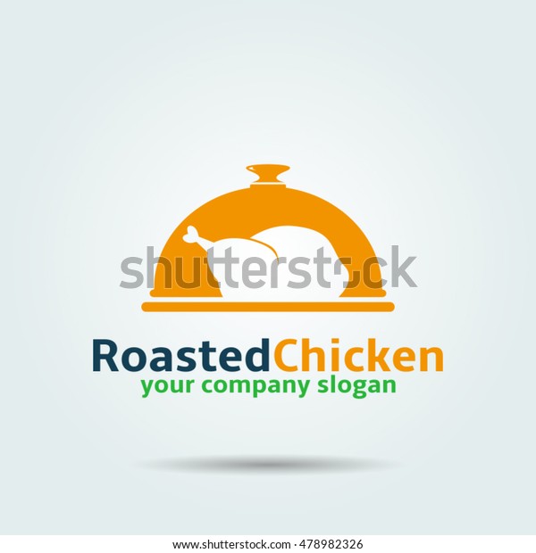 Roasted Chicken Vector Logo Design Template Stock Vector (Royalty Free ...