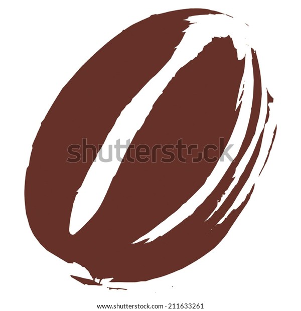 Stock vektor „Roasted Coffee Bean Illustration On White“ (bez ...
