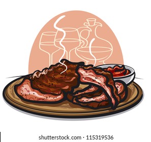 737 Spare ribs Stock Illustrations, Images & Vectors | Shutterstock