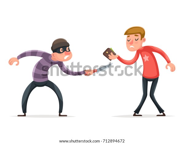 Robber Burglar Thief Robbery Steal Purse: เวกเตอร์สต็อก (ปลอดค่า ...