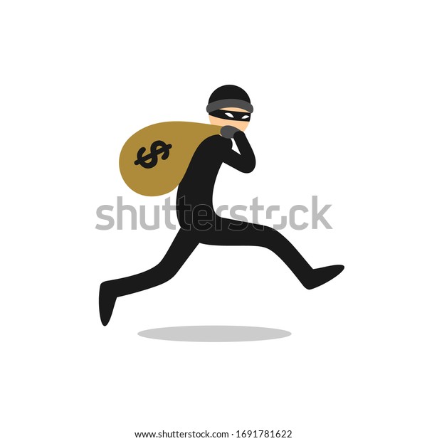 Robber Run Illustration Clipart Vector Stock Vector (Royalty Free ...