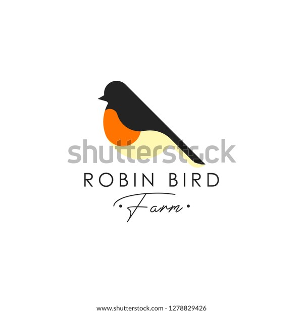 Robin Bird Logo Template Animal Logo Stock Vector (Royalty Free ...