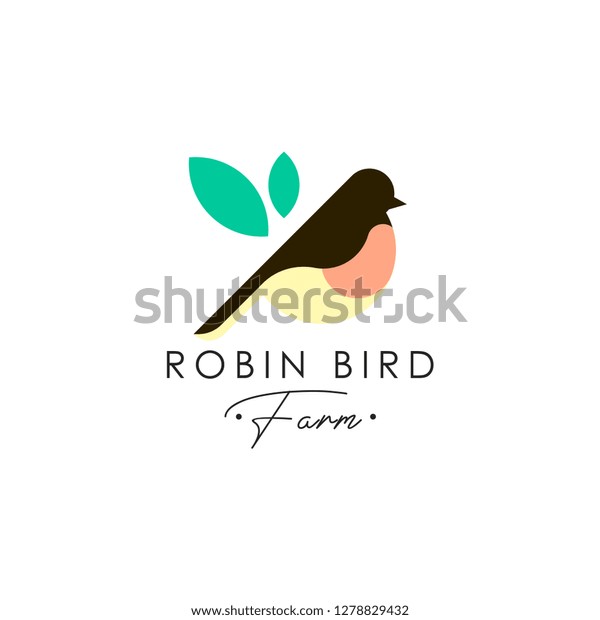 Robin Bird Logo Template Animal Logo Stock Vector (Royalty Free) 1278829432