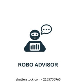 Robo Advisor Icon Monochrome Simple Fintech Stock Vector (Royalty Free ...