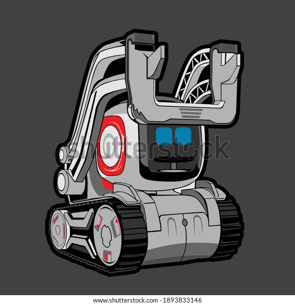 Robot Action Han Smart Robot Vecto Stock Vector (Royalty Free) 1893833146