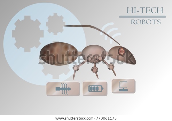 Robot Ant Robot Icon Logo Emblem Stock Vector (Royalty Free) 773061175 ...