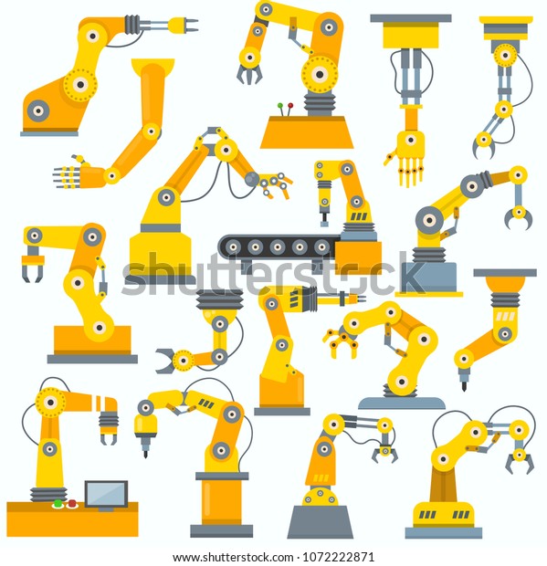 Robot Arm Vector Robotic Machine Hand Stock Vector (Royalty Free ...