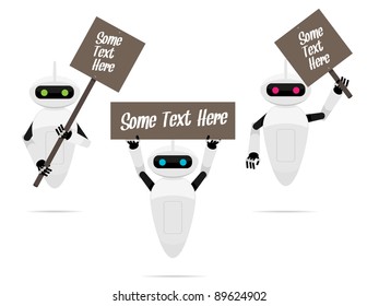 Robot Banner Vector Illustration Stock Vector (Royalty Free) 89624902 ...