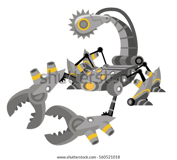 Robot Battle Scorpion Stock Vector (Royalty Free) 560521018