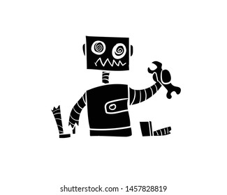 Robot Broken Vector Hand Drawing Stock Vector (Royalty Free) 1457828819 ...