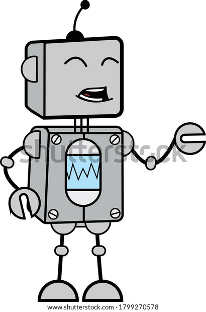 Robot Cartoon Arguing Vector Character Design Stock Vector (Royalty ...