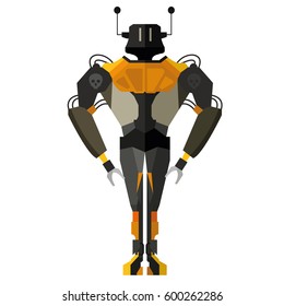 Robot Characters Icons Full Body Stock Vector (Royalty Free) 600262286 ...