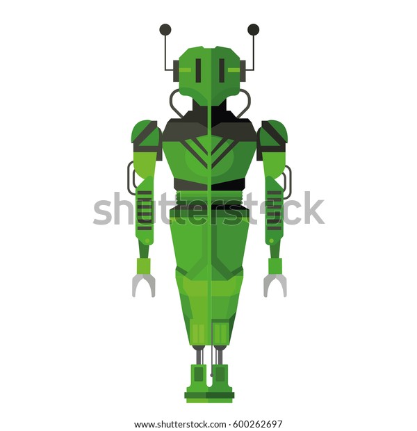 Robot Characters Icons Full Body Stock Vector (Royalty Free) 600262697 ...